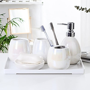 Bathroom Accessory Set Bathroom Accessories Set Bathroom Accessories Set Ceramic Bath Ensemble Collection Features Liquid Soap Dispenser Toothbrush Holder Bath Accessory Set Bath Accessories Set Home