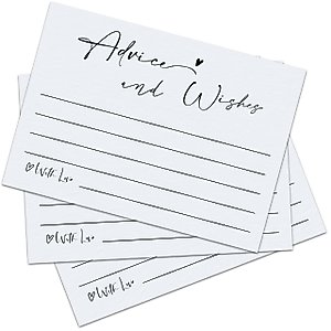 30 Pieces Advice and Wishes Cards, Minimalist Wedding Advice Cards, 4x6 Inches Advice Card, Wedding Registry Ideas, Advice Cards for Bridal Shower, Baby Shower, Newlyweds, Graduate-A23