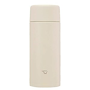 Zojirushi Mahobin Water Bottle, Seamless 12.2 fl oz (360 ml), Screw, Stainless Steel Mug, Sand Beige, Integrated Washer and Washer, Easy to Clean, 2 Pieces Only SM-ZB36-CM