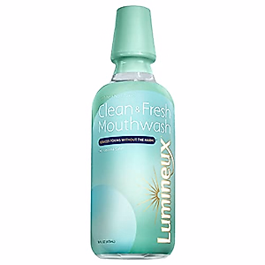 Lumineux Clean & Fresh Mouthwash - Certified Non-Toxic - Fresh Breath in 14 Days - Fluoride Free - NO Alcohol, Artificial Colors, SLS Free, Dentist Formulated