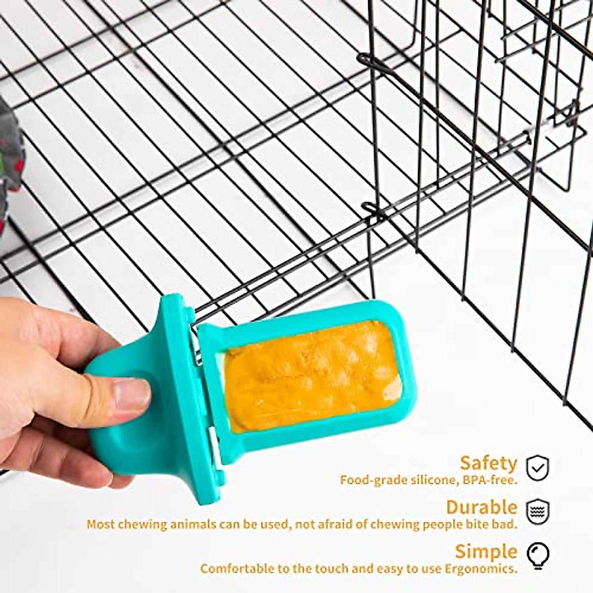 DIOCOL Dog Training Toys/Aids, Dog Peanut Butter Toy for Crate Training, Fixed On The Crate to Reduce Anxiety, Dog Therapy Dispenser, Dog Crate Toy (Green)