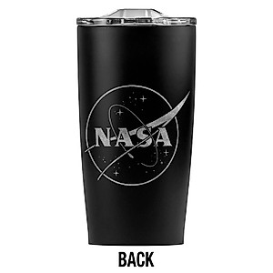 NASA One Color Meatball Logo Stainless Steel Tumbler 20 oz Coffee Travel Mug/Cup, Vacuum Insulated & Double Wall with Leakproof Sliding Lid