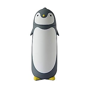 ChezMax Penguin Cartoon Water Bottle for Kids Water Glass 10.0oz Blue