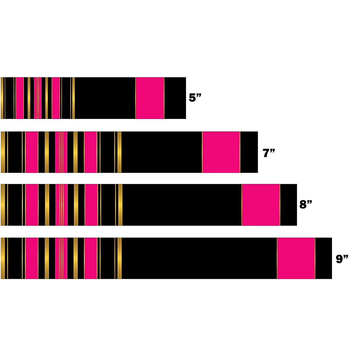 White Water Archery Non-Laminated Black Background Pink Stripe Traditional 17 Crest Arrow Wraps 15 pk Choose Length Width (7, 1)