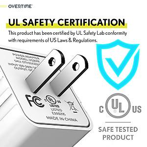 overtime iPhone Charger Set, Apple MFi Certified Lightning Cable with Dual USB Wall Adapter 2.4 AMP Compatible w/iPhone 11 Pro Max XS XR X 8 7 6S 6 Plus SE AirPods iPad (Rose Gold/Rose Gold, 10ft)