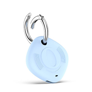 Propector Case Compatible with Samsung Galaxy SmartTag/SmartTag+ Case,Soft Silicone Lightweight Keychain Anti-Scratch Protevtive Skin Cover for Galaxy SmartTag (Blue+Green)