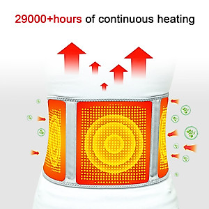 Self-Heating Wormwood Waist Belt, Natural Herbs Mugwort Lumbar Belt Moxibustion Heating for Back & Spine Pain Relief, Breathable Back Support Belt with Heating Pad for Men & Women Lumbar Support