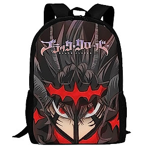 KEWRJFWA Anime Black Clover Backpack Canvas Backpack for Man Women Daily Quick drying Simple Cartoon Bags Office Travel Backpack