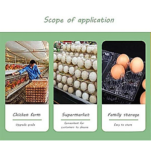 Clear Plastic Egg Cartons - Count Egg Holder, Reusable Fresh Egg Container for Storing Eggs for Kitchen/Groceries/Market/Farm/Farmers (35 Pack) LIZHE…