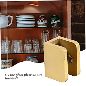 10 Pcs Glass Clip Bracket for Handrail Glass Metal Clamps Glass Bracket Shelf Clip Clamp for Glass Shelf Glass Shelf Holder Wall Mount Shelf Clamp Bracket for Staircase Glass Clamp