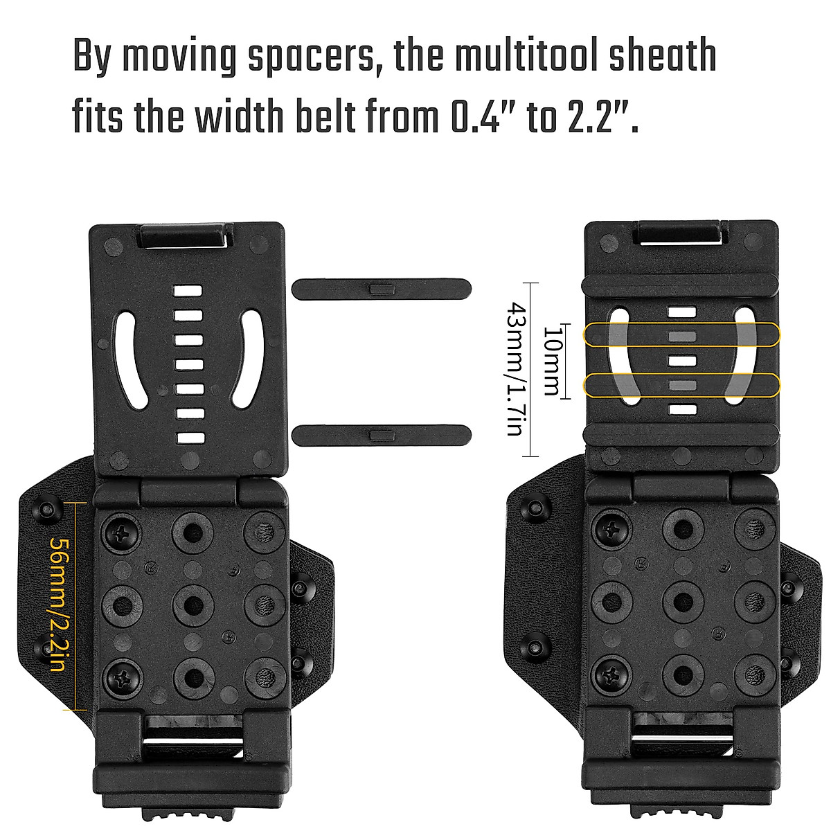 TACTICAL GEEK TX1Multi-Tool Sheath, EDC Multi Tool Sheath Holder Holster, Adjustable Sheath with Back Clip for Belt, Multi-Tool not Included (Green)