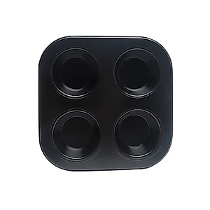 Pilarmuture 4 Hole Muffin Pan Muffin Trays, Bakeware Tins & Trays Non-stick Cupcake Baking Pan Mini Muffin Cups Pudding Bakeware Cake Mold for Oven Baking Roasting