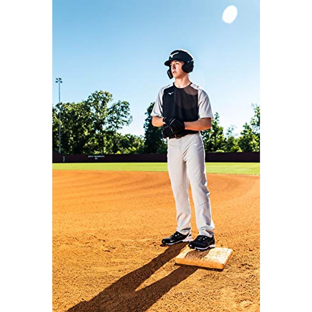 Mizuno Aerolite Crew Baseball Jersey, Grey, Medium