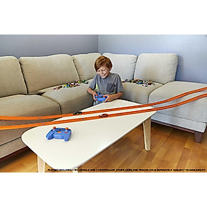 Hot Wheels RC Car, Remote-Control Rodger Dodger in 1:64 Scale, Race On and Off Track, includes Track Adapter​​