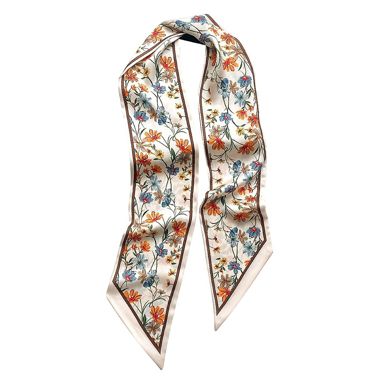 IMLECK Handbag Handle Head Hair Band Neck Silk Ribbon Scarf for Women Girls Decoration