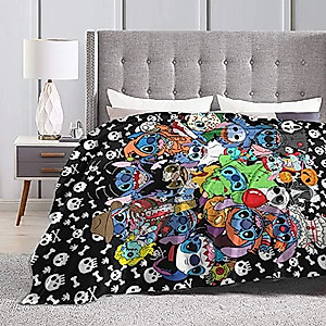 Halloween Blankets Cartoon Super Soft Throw Blanket Horror Movie Throw Scary Mysterious Character Air Conditioner Blanket Warm Cozy Flannel Blanket Home Decor for Couch Bed Sofa50 X40