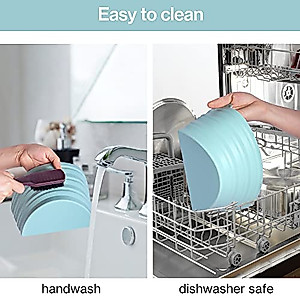 YiMmn.WS Slow Cooker Divider Liner fit 6-7 QT Crockpots & Hamilton, Reusable Silicone Crockpot Divider Insert, Leakproof Crock Pot Dividers inserts liners, Dishwasher Safe (Light Green + Dark Green)