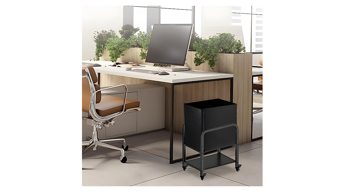 Adjustable Rolling Computer Tower Stand & PC Cart