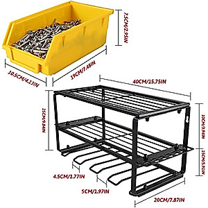 Power Tool Organizer, 3 Layers Drill Holder Wall Mount, Garage Tool Organizers and Storage with 3Pcs Parts Tool Organizers, Gifts for Men Fathers
