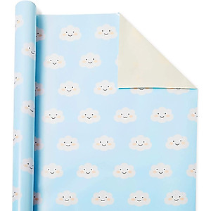 Sparkle and Bash Baby Shower Wrapping Paper, Double-Sided with Cut Lines, 30 In x 16 Ft (3 Rolls)
