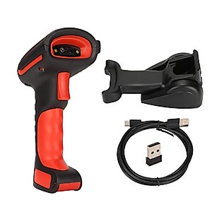 Wireless Barcode Scanner, 2020DB 2.4GHz Wireless Wired 3 Modes Handheld 1D 2D Bar Code Reader IP67 Waterproof with 2 Prompt Modes, for Supermarket Retail Warehouse​​​