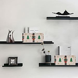 Kcldeci Christmas Nutcracker Christmas Tree and Snowflakes Storage Baskets for Shelves Storage Bins Storage Boxes Decorative for Living Room Office Bedroom Clothes Toys 2-Pack