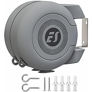 Apricus Retractable Clothesline | Clothes Line for Indoor & Outdoor Laundry Drying | 30 Meters Double Portable Clothing Lines | Heavy Duty Hanging Cloths Line | (Each 2X 15m Line)