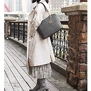 Mia K Collection Shoulder Handbag for Women: Vegan Leather Satchel-Tote Bag, Top-Handle Purse, Ladies Pocketbook Mustard