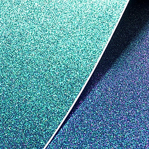 Livelynine Glitter Wallpaper Peel and Stick Blue Teal Green Iridescent Glitter Contact Paper for Cabinets Drawers Countertops Wall Desk Counter Top Cover 15.8x78.8 Self Adhesive Vinyl Wrap for Cricut