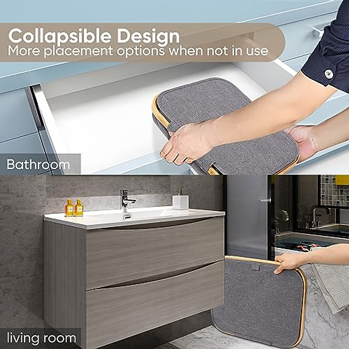 Laundry Hamper with Lid, 100L Large Hampers for Laundry with Handles, Foldable Laundry Basket with Removable Bags, Freestanding Laundry Hamper for Bedroom and Bathroom