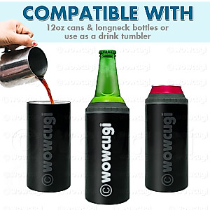 wowcugi Fishing American Flag Can Cooler Tumbler 4-in-1 Stainless Steel Gifts For Dad Brother Fathers Day