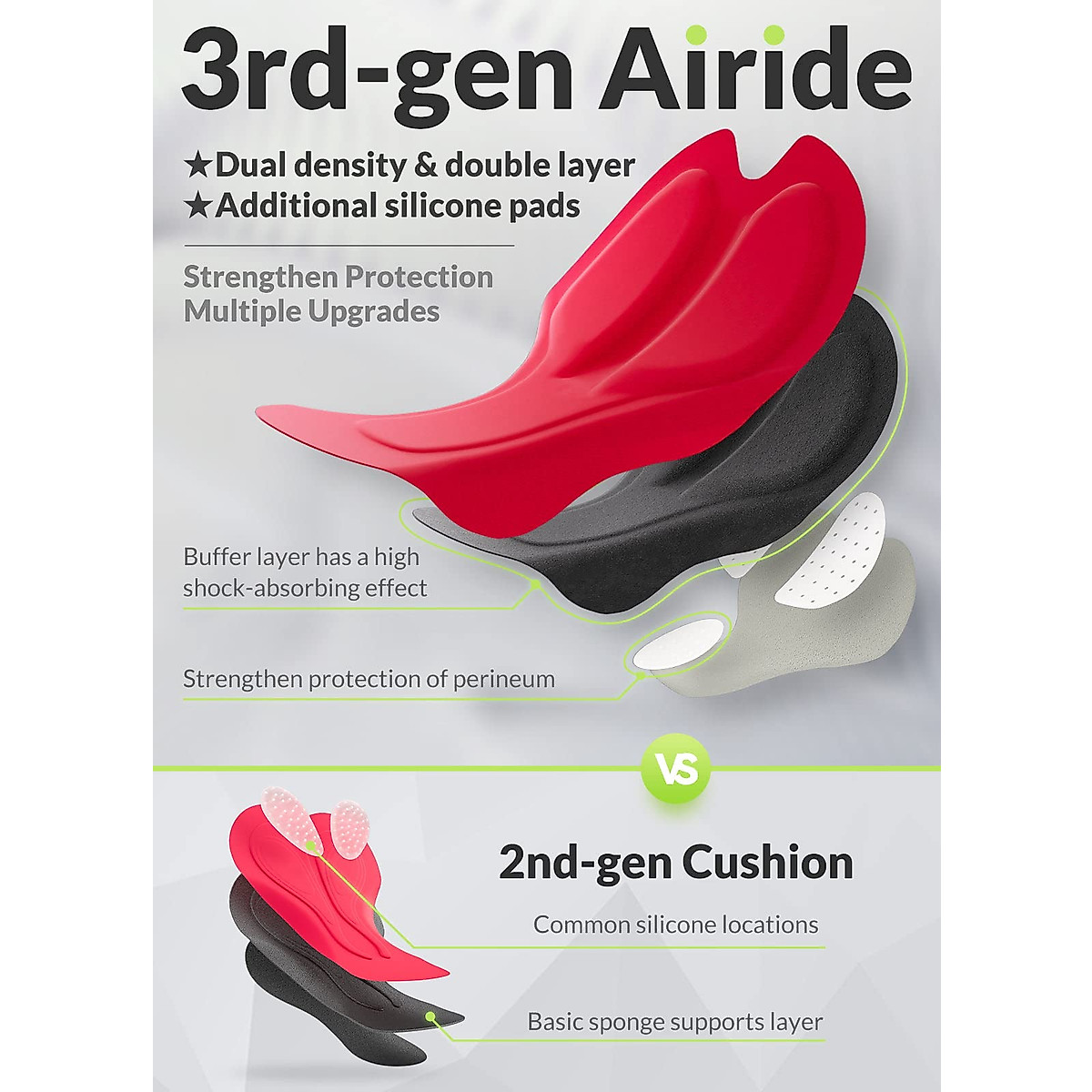 BALEAF Women's Cycling Shorts 4D Padded Bike Shorts Bicycle Biking Gear 7" Biker Shorts with Pockets UPF50+ Black S