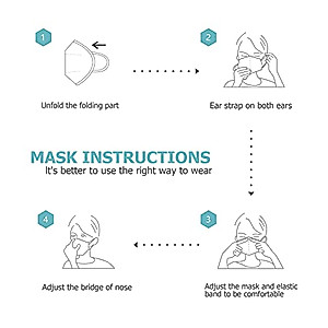 Face Masks 30pcs 5-Ply Cup Dust Safety Masks Breathable & Comfortable 3D Safety Mask with Elastic Ear loop and Nose Bridge Clip Disposable Face Masks Respirator Protection Masks for Adults