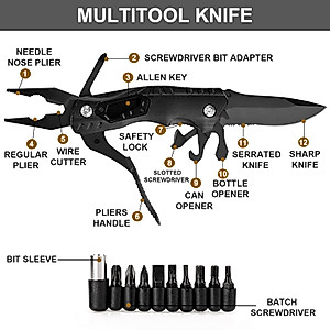 Gifts for Men Him Husband Boyfriend, Valentines Day Anniversary Birthday Gifts Idea for Him, Pocket Knife Multitool, I LOVE YOU Cool Folding Knife, Outdoor Camping Hunting Fishing Present