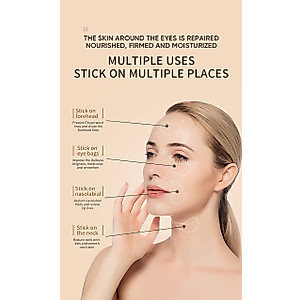 Anti-Aging 24K Gold Under Eye Mask-60 piece for Puffy Eyes, Dark Circles, Eye Bags,Wrinkles, Puffiness with Collagen and Vitamins, Look Less Tired, Hyaluronic Acid Collagen Under Eye Pads