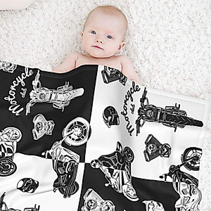 DYPOHJLRBJ Motorcycle Equipment Super Soft Toddler Newborn 30 x 40 inch Baby Blankets for Boys and Girls, Plush Swaddling Blanket for Stroller, Crib and Nursery