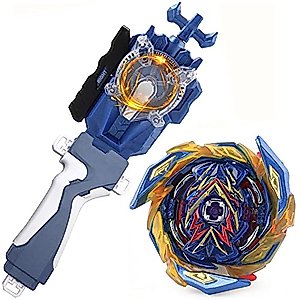 Konikiwa Battling Sparking String Launcher, Brave Valkyrie Top Burst Launcher Set, Left and Right Spin String Launcher Grip Compatible with All Bey Burst Series - Blue