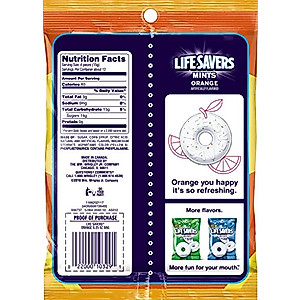 LIFE SAVERS Orange Mints Hard Candy Bag, 6.25 ounce (Pack of 12)
