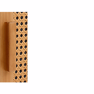 REN HOME Talo Desk with Closed Storage and Drawer, Natural