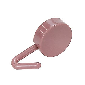 Xiaoyztan 50 Pcs Adhesive Wall Mount Small Hooks Decoative Cute Round Base Plastic Hooks for Keys Earpods Handkerchieves Caps Hats (Dark Pink)