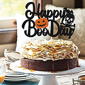 Yvokii Boo Halloween Cake Topper,Pumpkins Cake Topper Boo Halloween Decorations Ghost Halloween Cake Decoration Pumpkins Ghosts Bats Spider Boo Halloween Supplier for Happy Halloween Party