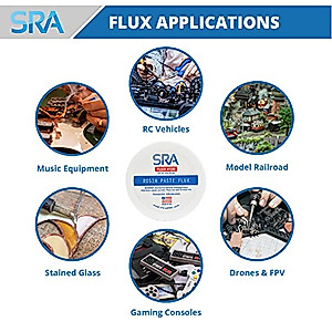SRA Solder 135 Rosin Paste Soldering Flux For Electronics, No Clean Flux Made for Lead and Lead-Free Solder Circuit Boards and Copper Electrical Wire - Safe Clean Residues with No Goopy Mess (2oz Jar)
