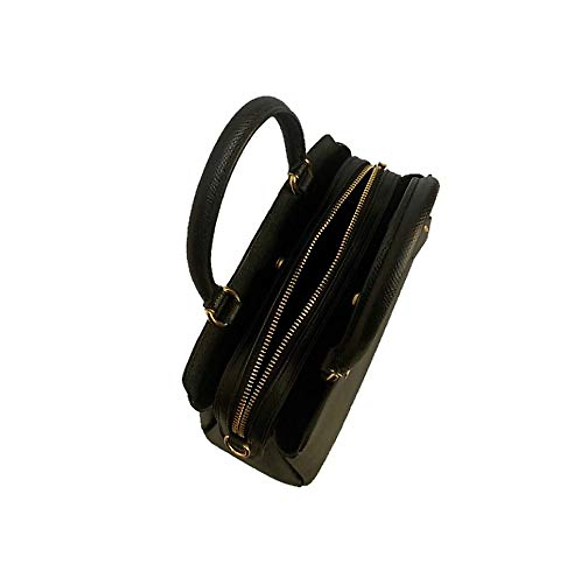 Coach Crossgrain Leather Mini Lille Carryall Satchel - Black, Small