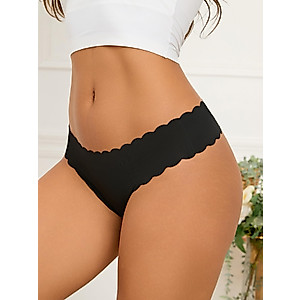 Aogda Thongs Women Underwear Ladies Panties Womans Seamless Thong Pack（Small）