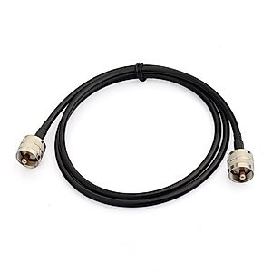 Superbat UHF Male PL-259 to UHF Male PL-259 Low Loss Digital Coax UHF Jumper Cable (3ft RG58) for HAM & CB Radio,Antenna Analyzer,Dummy Load,SWR Meter