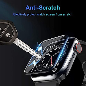 DasMall [3 Pack] Screen Protector for Apple Watch Series 3/2/1 38mm, 3D Curved Edge Anti-Scratch Bubble Free HD Ultra Flexible PMMA Protector Film Compatible with Apple iWatch Series 3/2/1