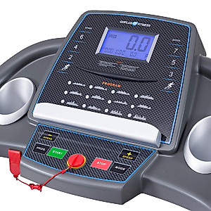 Goplus 2.25HP Folding Treadmill Electric Portable Motorized Power Running Fitness Machine,Gray,Running Belt