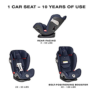 Cybex Standard Eternis S All-in-One Car Seat with SensorSafe, Denim Blue