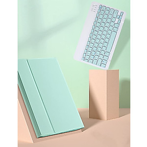 iPad 10th Generation 2022 Keyboard Case Cute Color Keyboard Detachable Bluetooth Keyboard Cover with Pencil Holder for iPad 10 10.9 inch (Dark Pink)