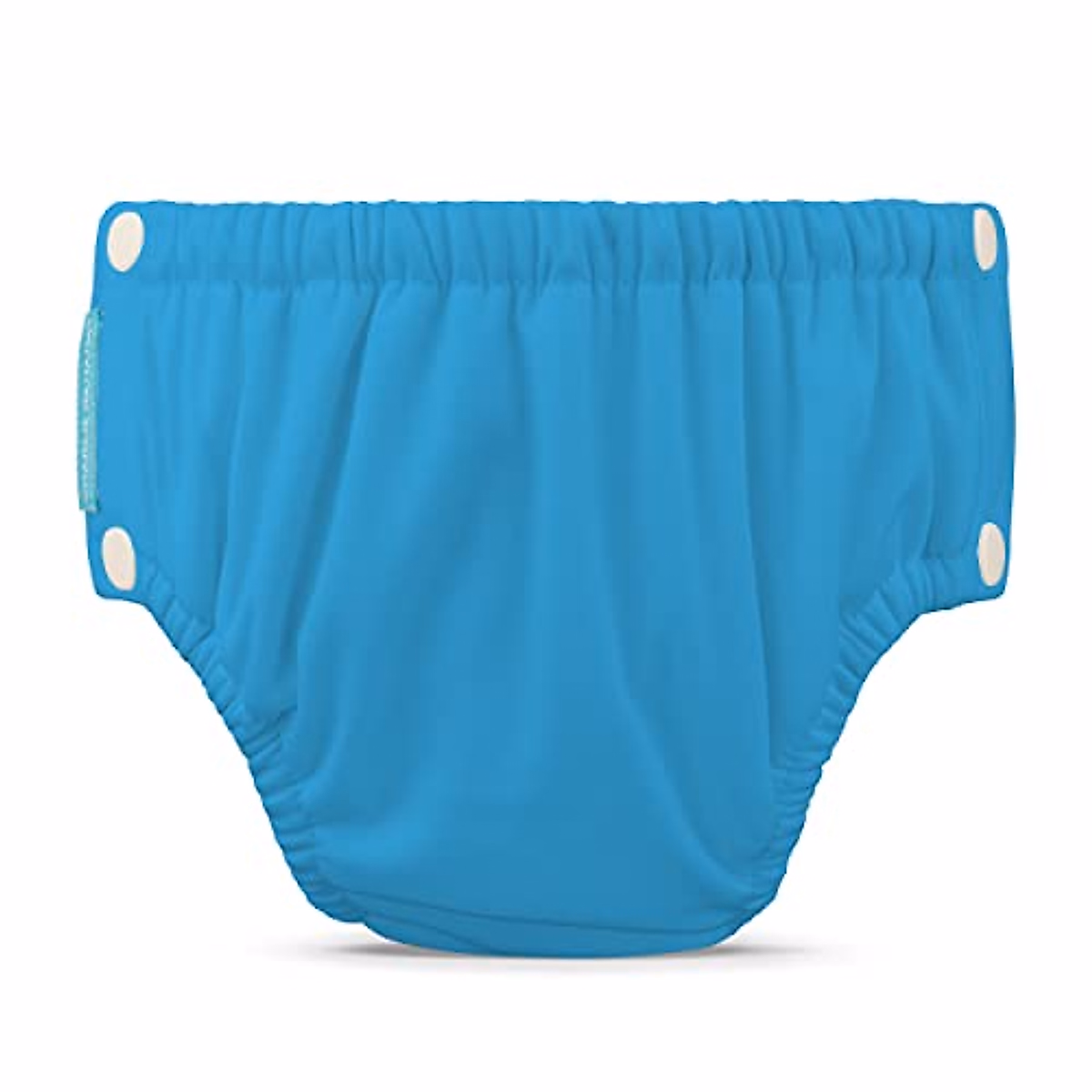 Charlie Banana Reusable Swim Diaper, Washable, with Easy On and Off Snaps for Baby Girls Boys, Soft and Snug Waterproof Fit to Prevent Leaks - Turquoise, Size S (12-20 lbs)